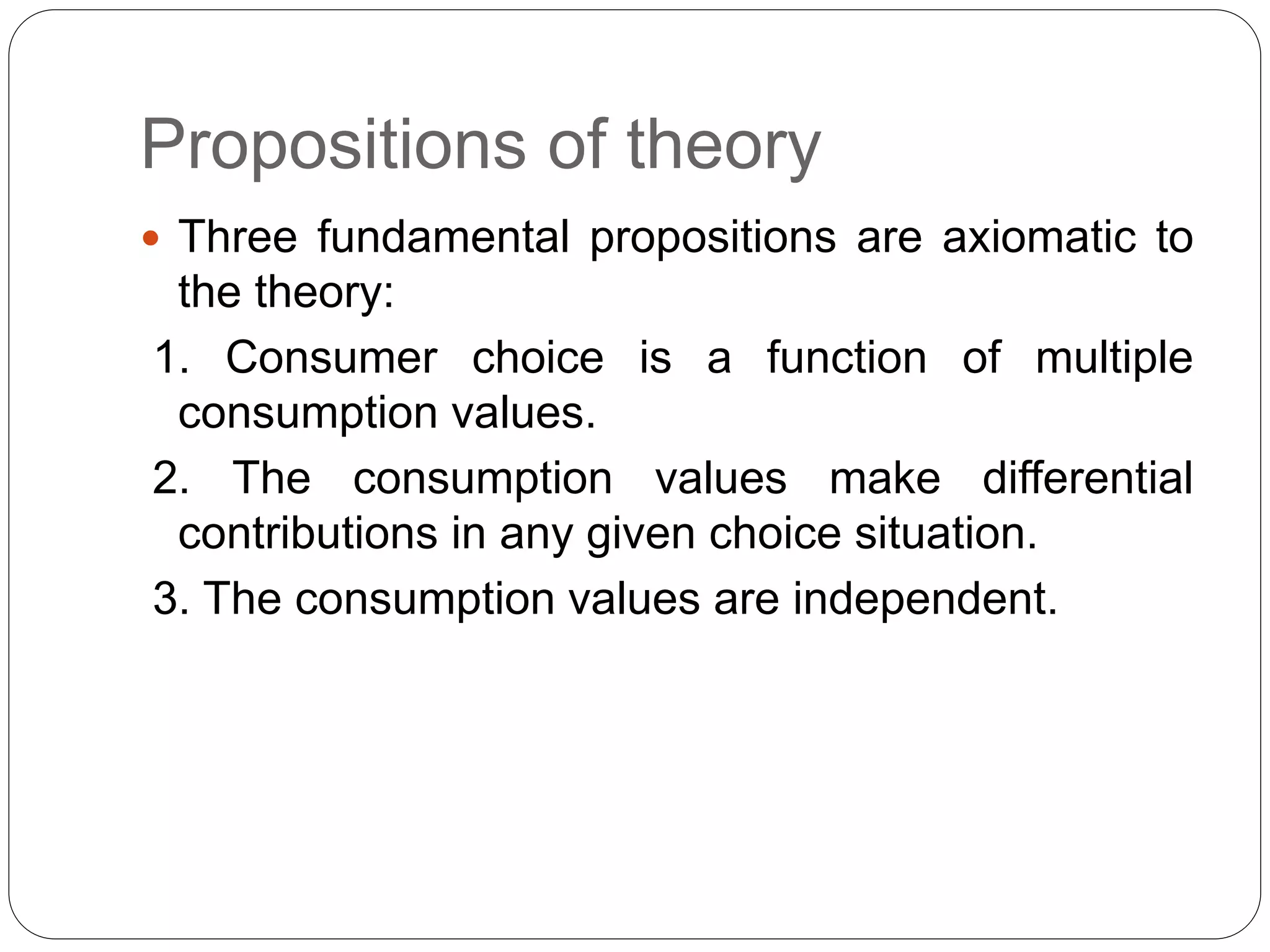 Theory of consumption values | PPTX
