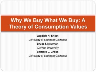 Theory of consumption values | PPTX