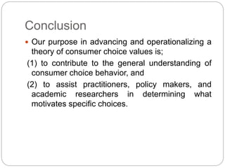 Theory of consumption values | PPTX