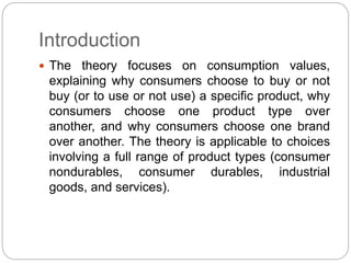 Theory of consumption values | PPTX