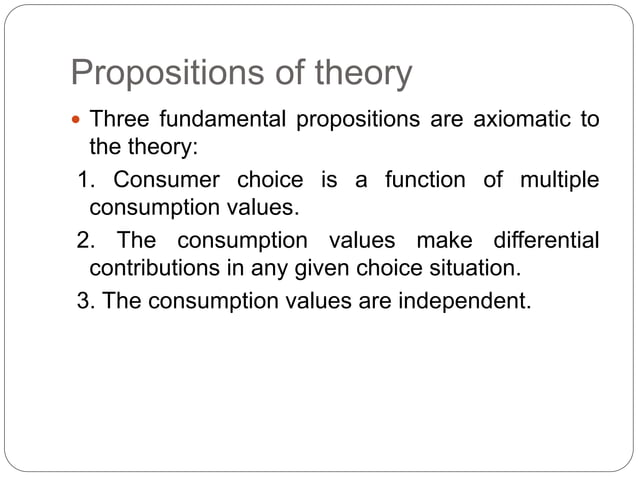 Theory of consumption values | PPTX