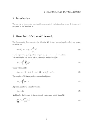 Why we can't find odd perfect numbers | PDF