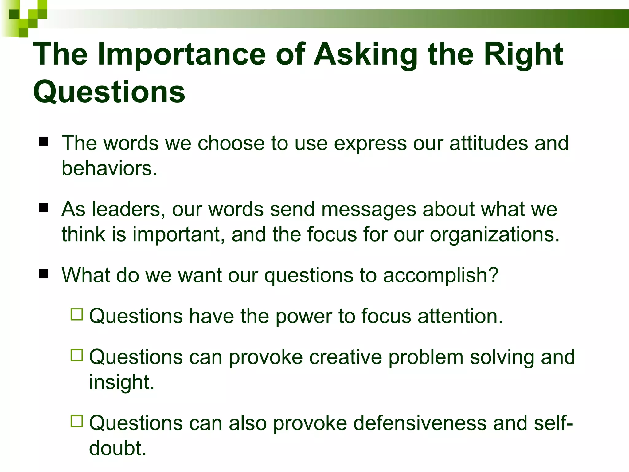 Why we have trouble with questions~ jan 2011 | PPT