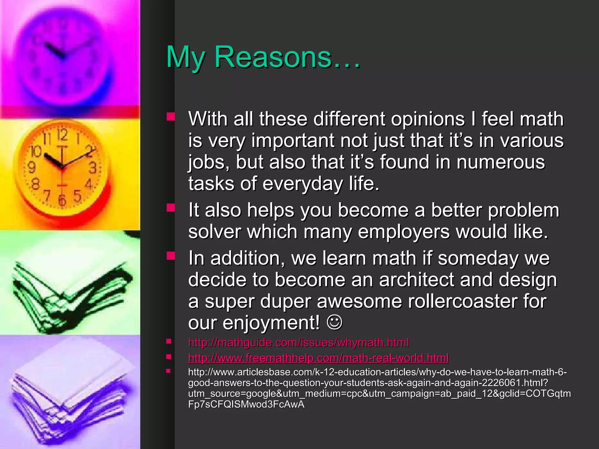 Why we learn math | PPT