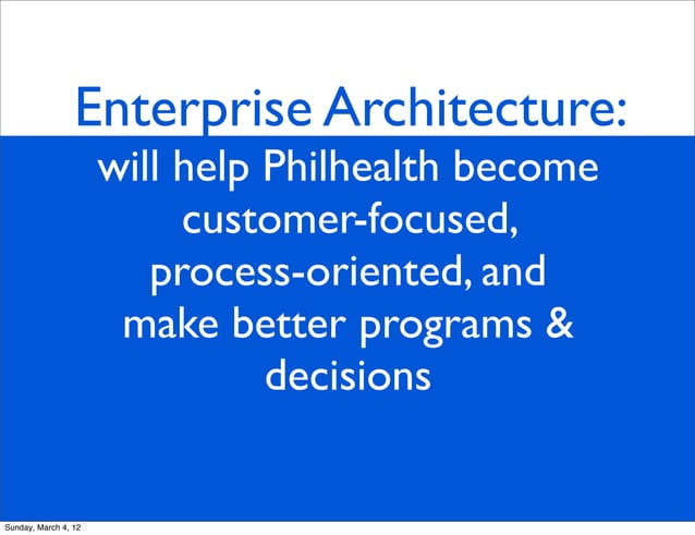 Why we need an enterprise architecture | PPT
