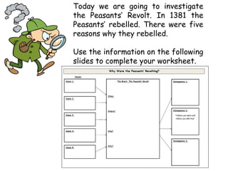 PRESENTATION: Why were the peasants "revolting"? | PPT