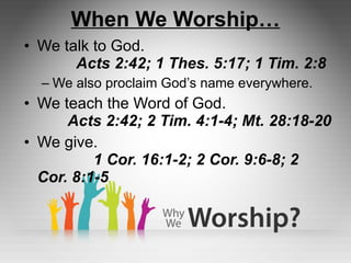 Why We Worship | PPT