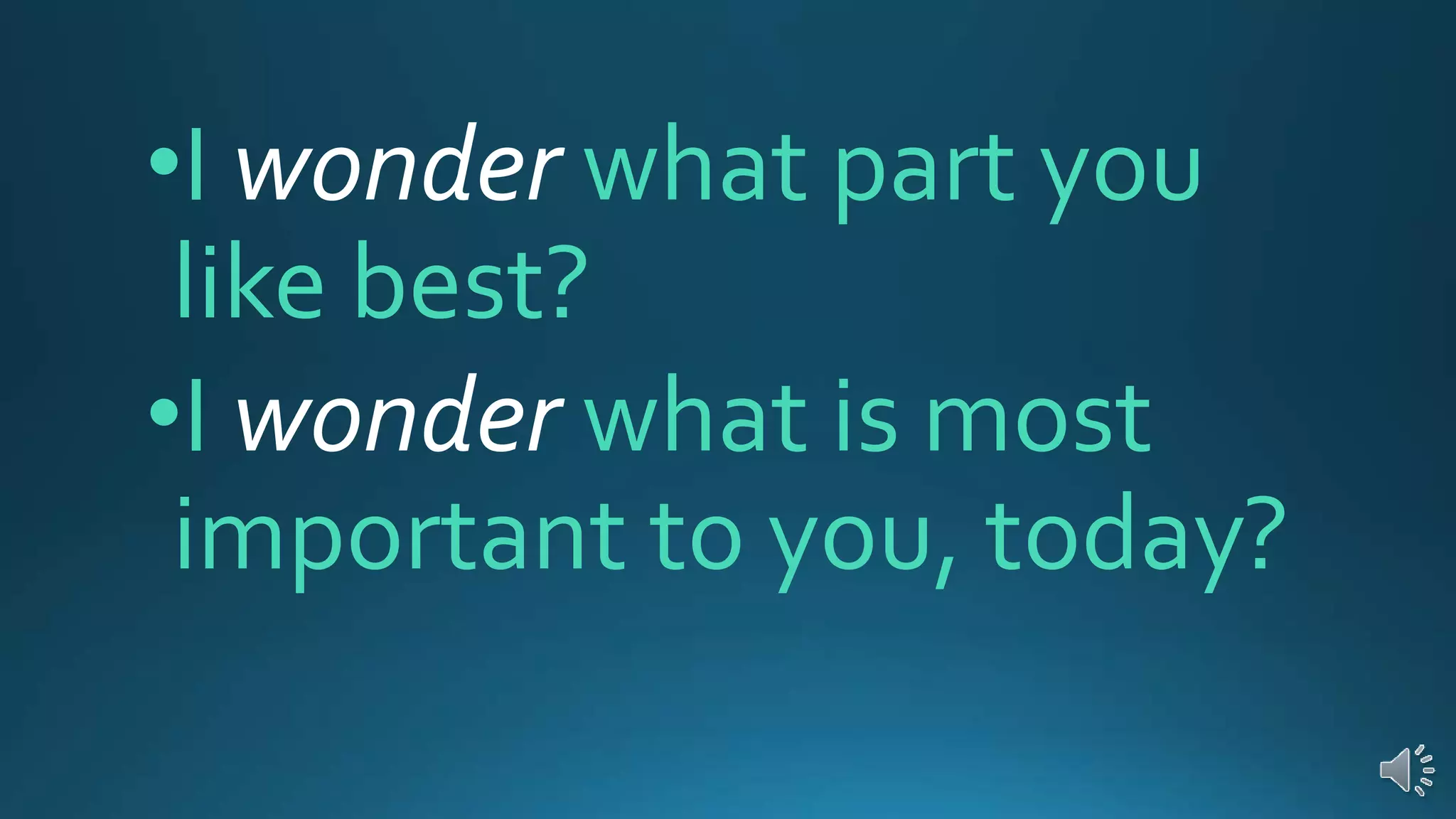 Wondering VS Asking