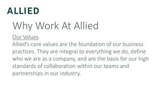 Why work at Allied | PPT