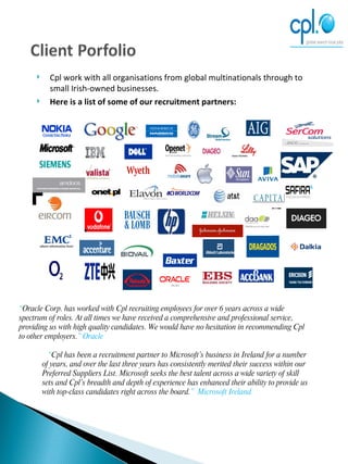 Why work for Cpl. | PPT