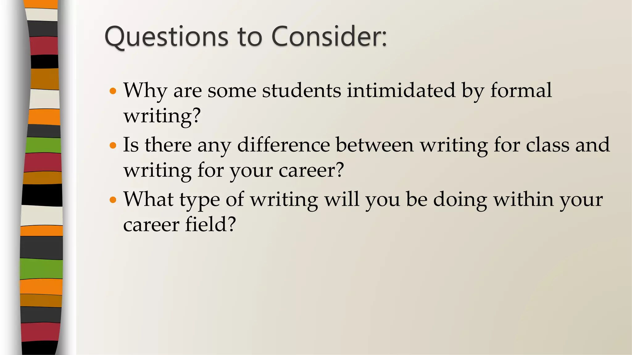 Why writing matters TH | PPT