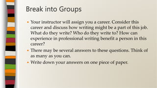 Why writing matters TH | PPTX