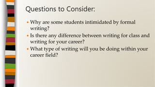 Why writing matters T_TH | PPTX
