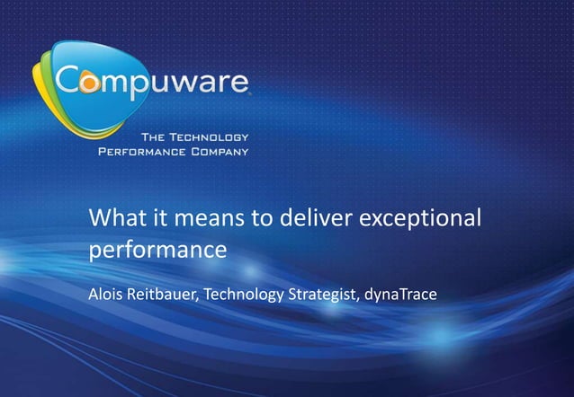 What it means to deliver exceptional performance | PPTX