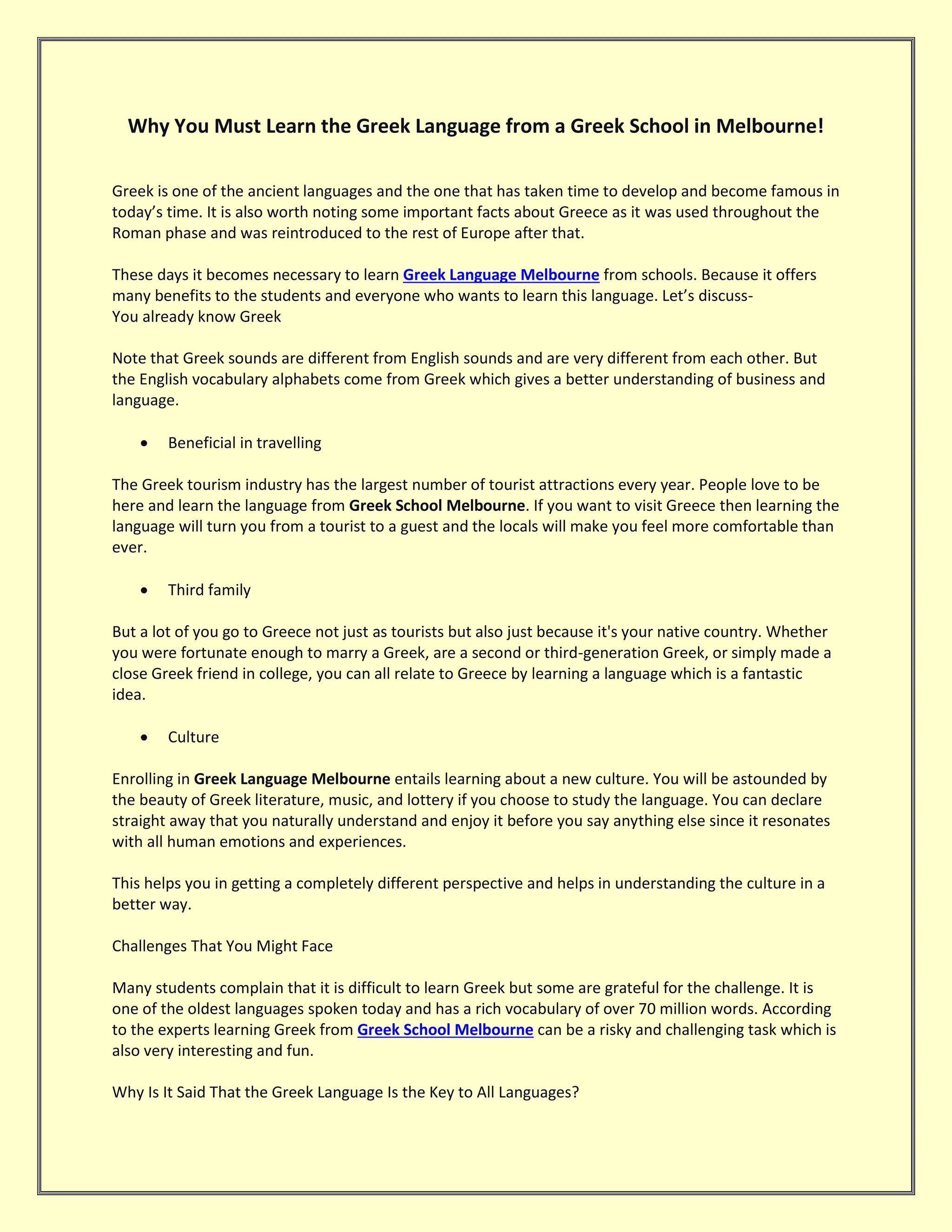 Why You Must Learn the Greek Language from a Greek School in Melbourne ...