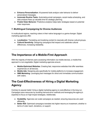 Why You Need a Digital Marketing Agency for Political Campaigns | PDF