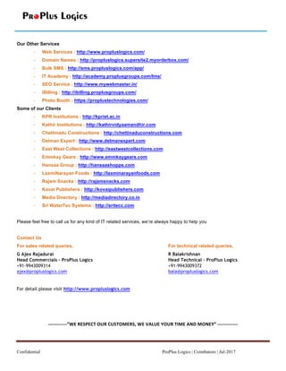 Why you need a website? by Proplus Logics Coimbatore | PDF