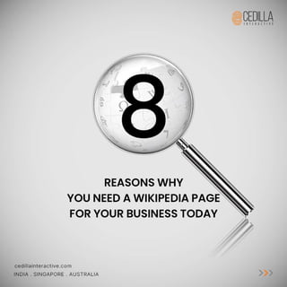 Why you need a wikipedia page for your company | PDF