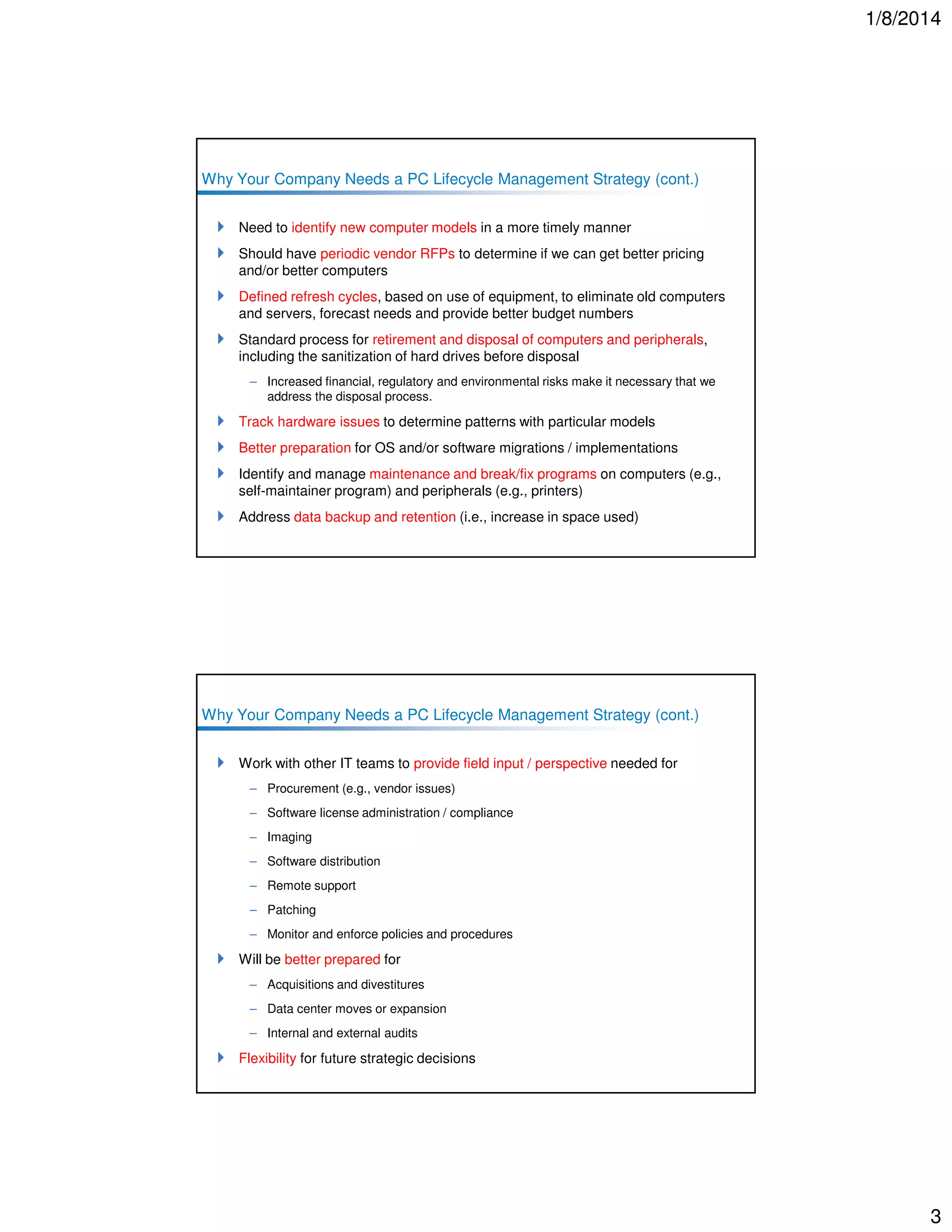 Why Your Company Needs a PC Lifecycle Management Strategy | PDF