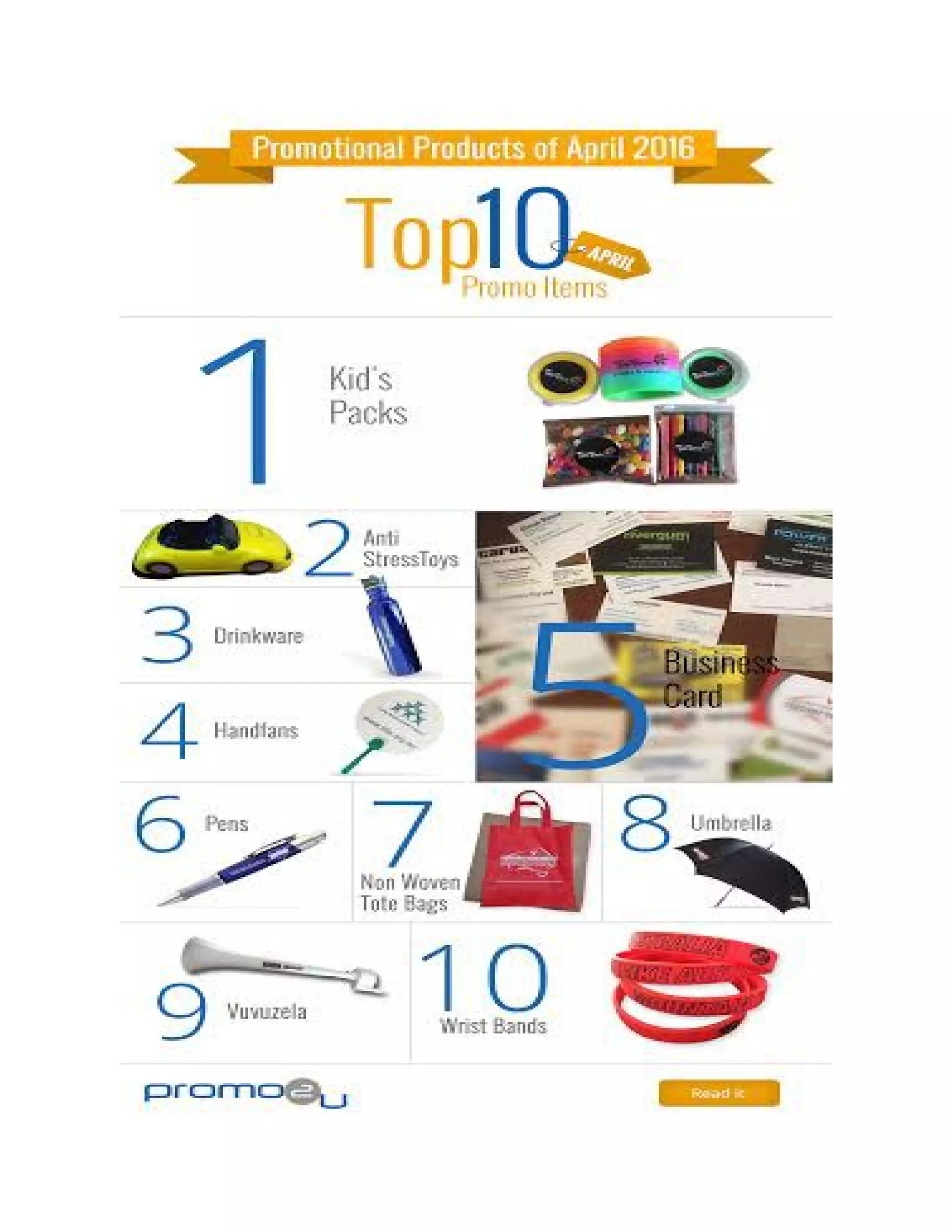 Top 10 Promotional Products of 2016 | PDF