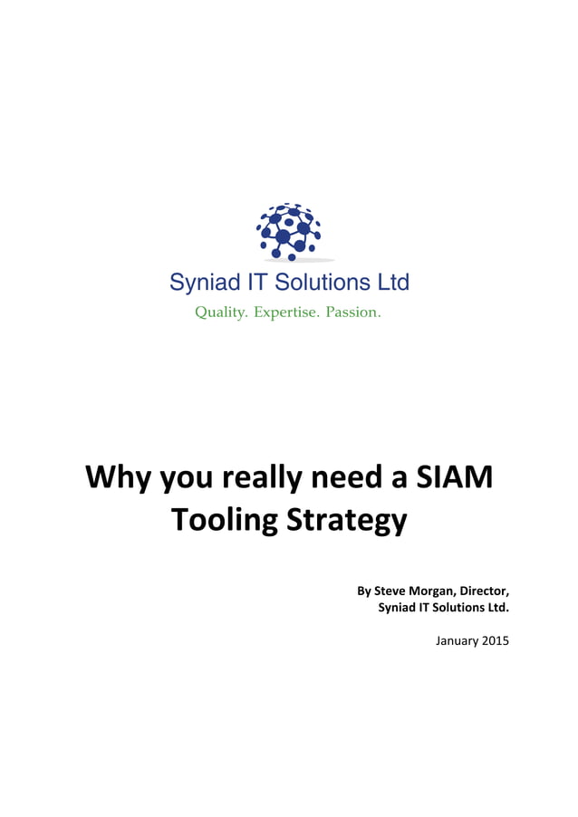 Why you really need a SIAM tooling strategy | PDF | Databases ...