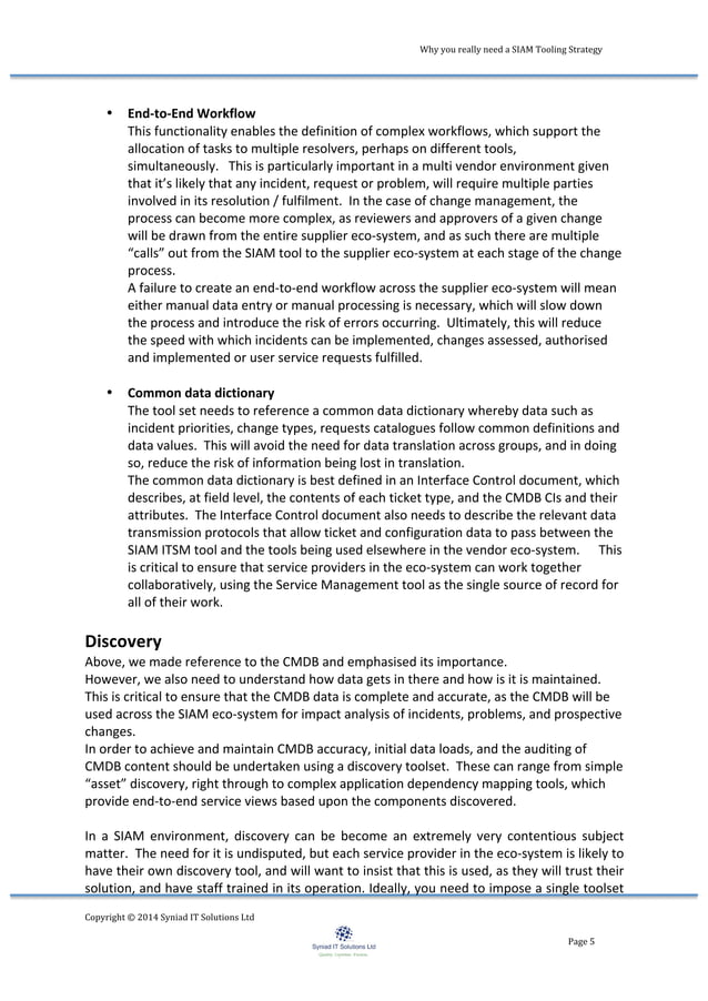 Why you really need a SIAM tooling strategy | PDF