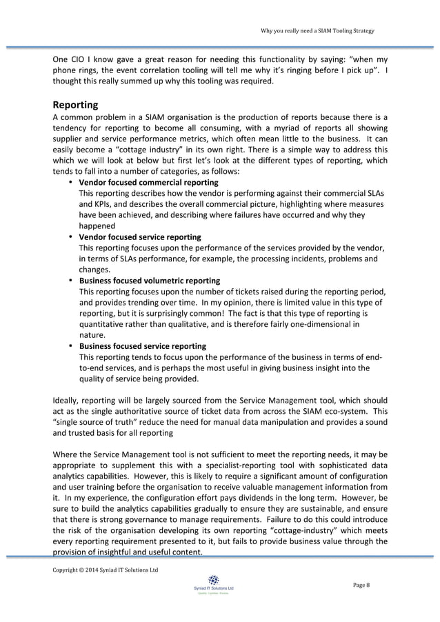 Why you really need a SIAM tooling strategy | PDF | Databases ...