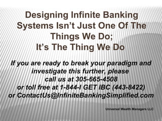 Why Your Infinite Banking System? | ODP