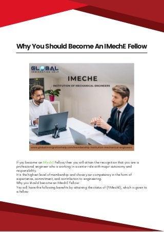Why You Should Become An IMechE Fellow | PDF