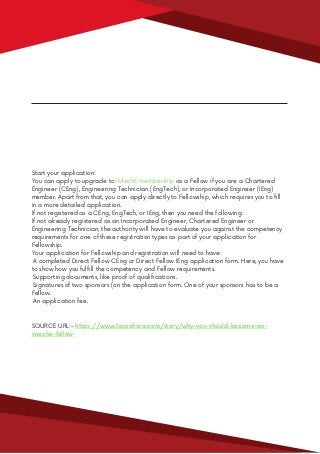 Why You Should Become An IMechE Fellow | PDF