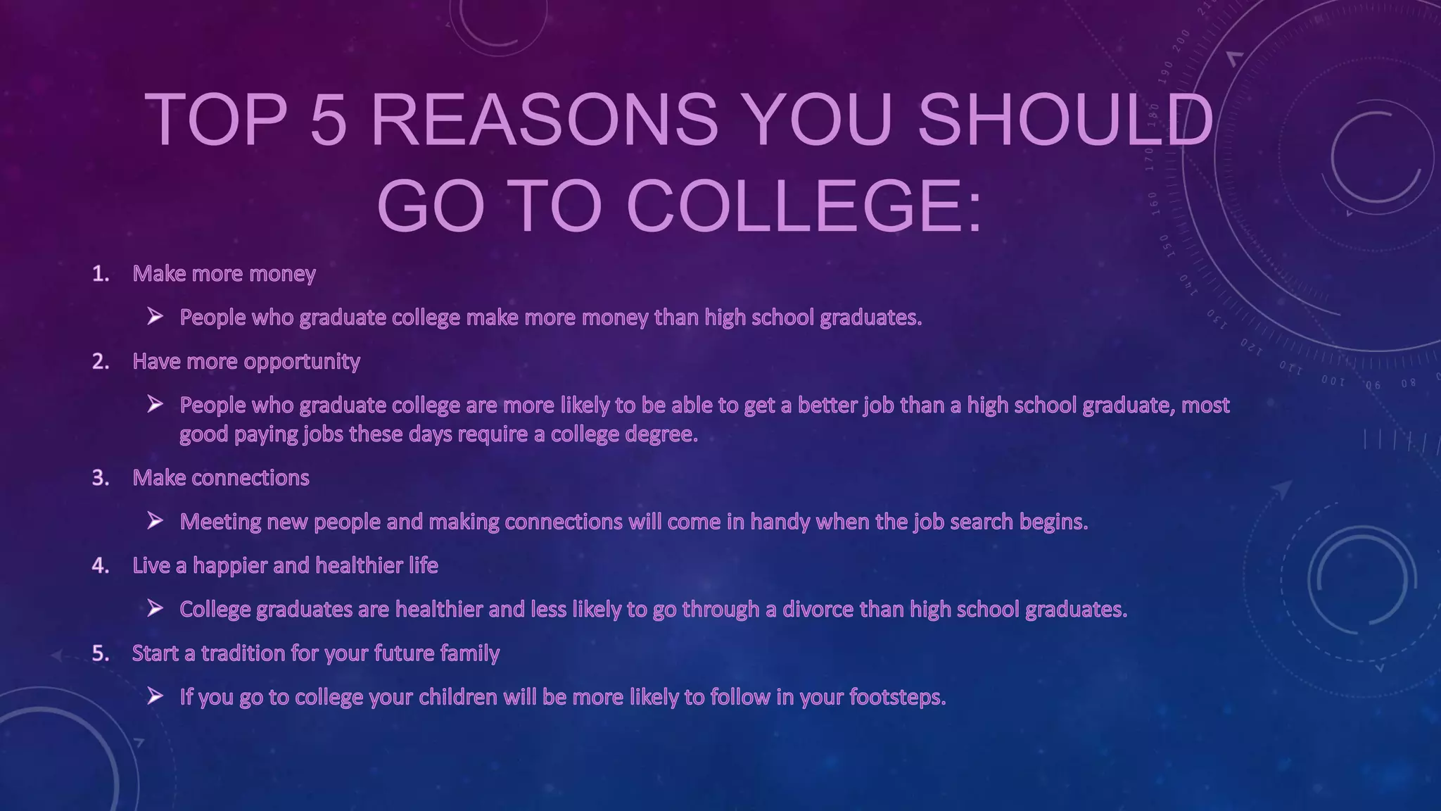 Why you should go to college powerpoint | PPTX