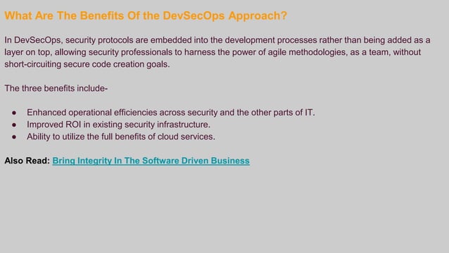 Why You Should Implement DevSecOps Approach? | PPT
