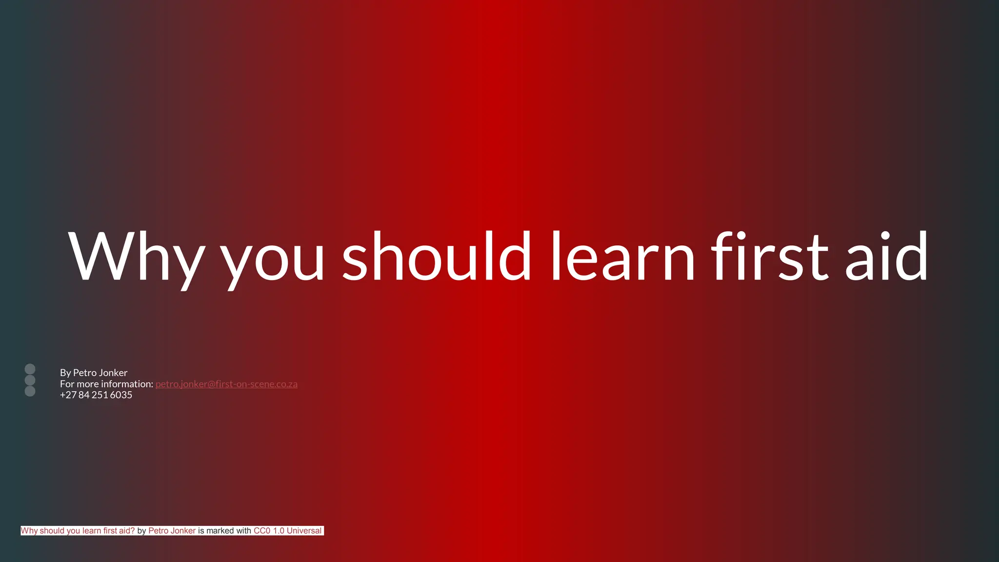 Why you should learn first aid.pptx