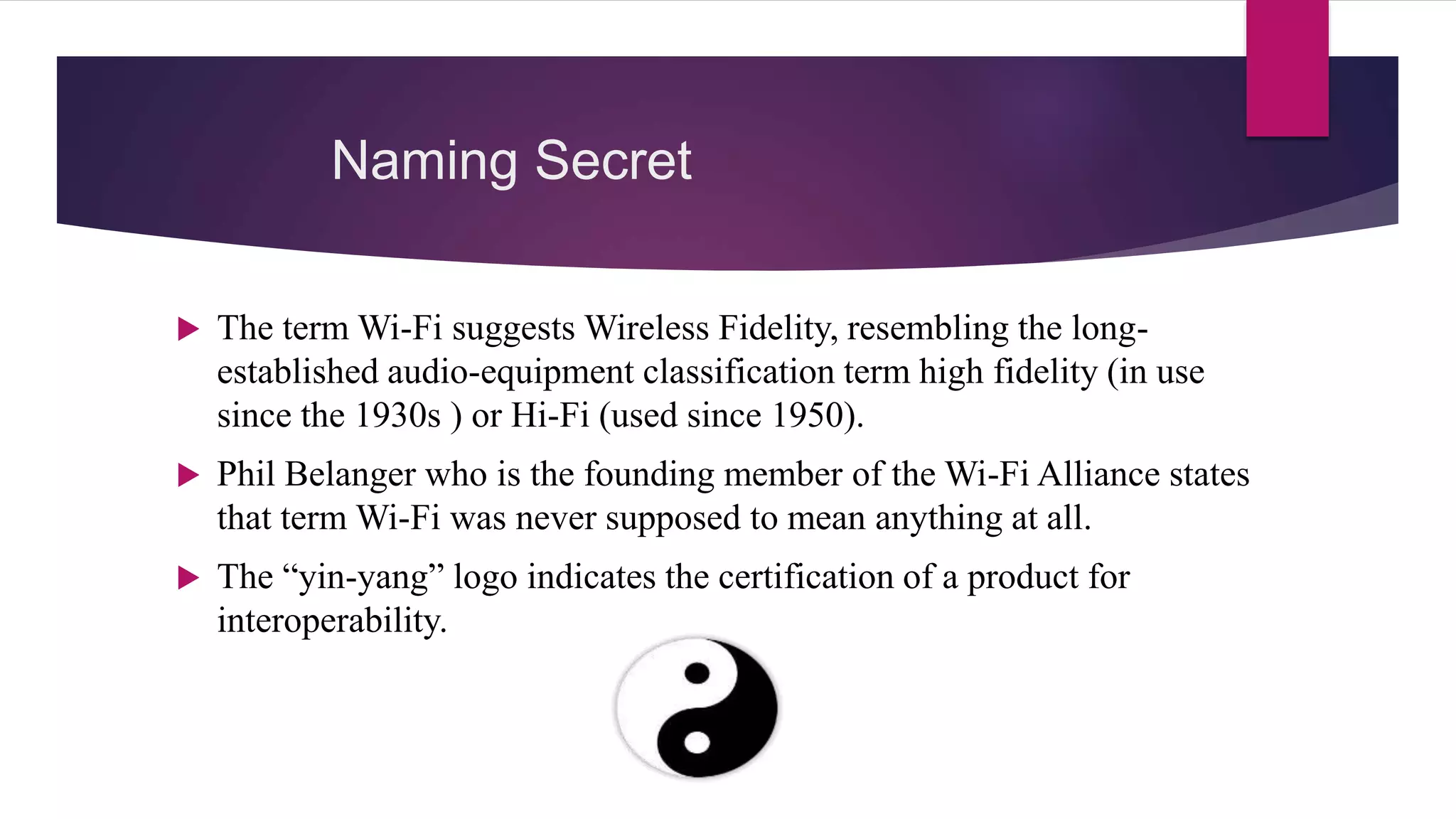 Wi-Fi Architecture | PPTX