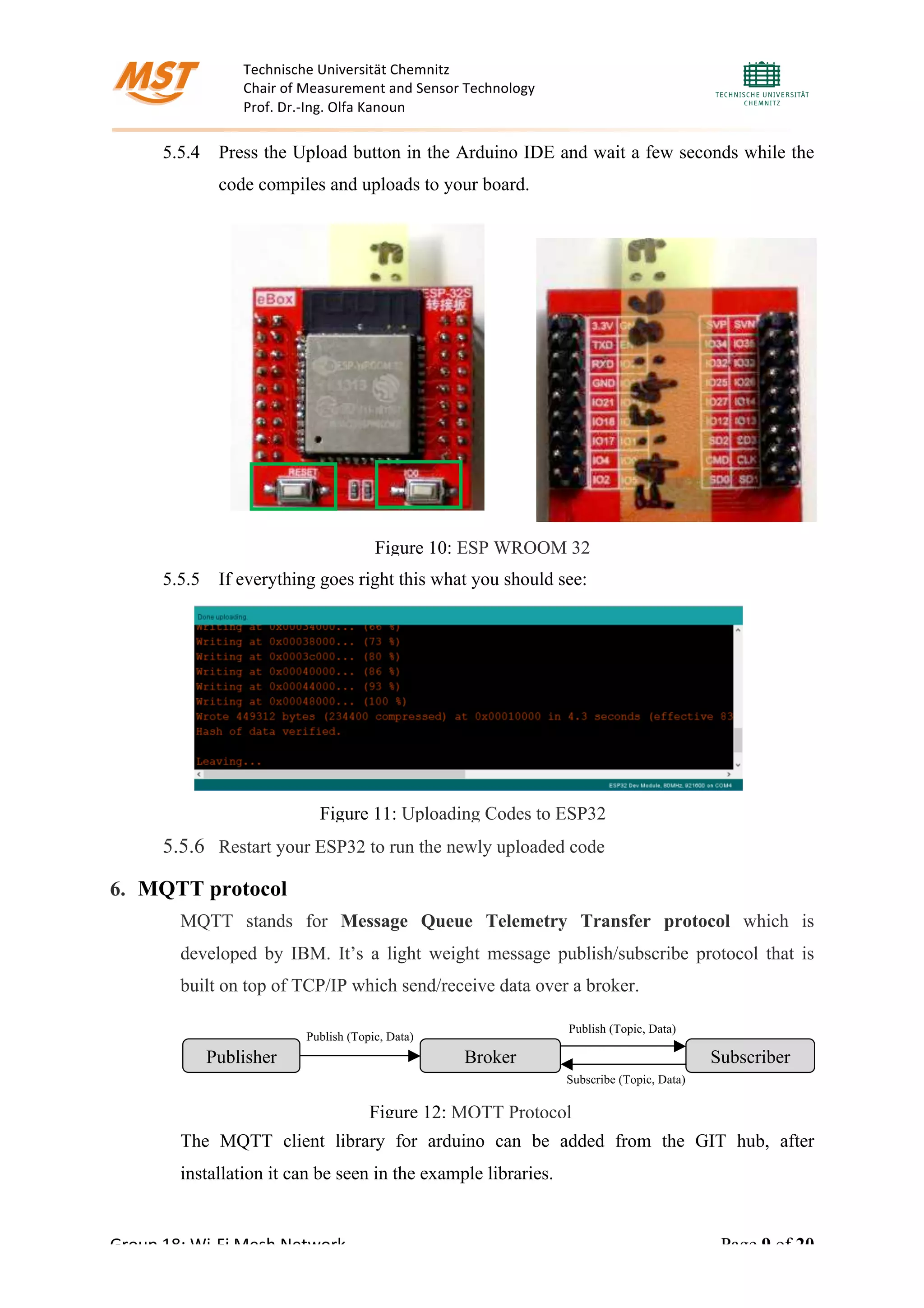 WiFi mesh network(ESP32 mStar and mesh topology) | PDF | Internet of ...