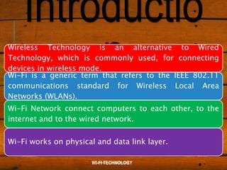 Wi fi ppt project by Mubeen Momin | PPTX | Computer Networking | Computing