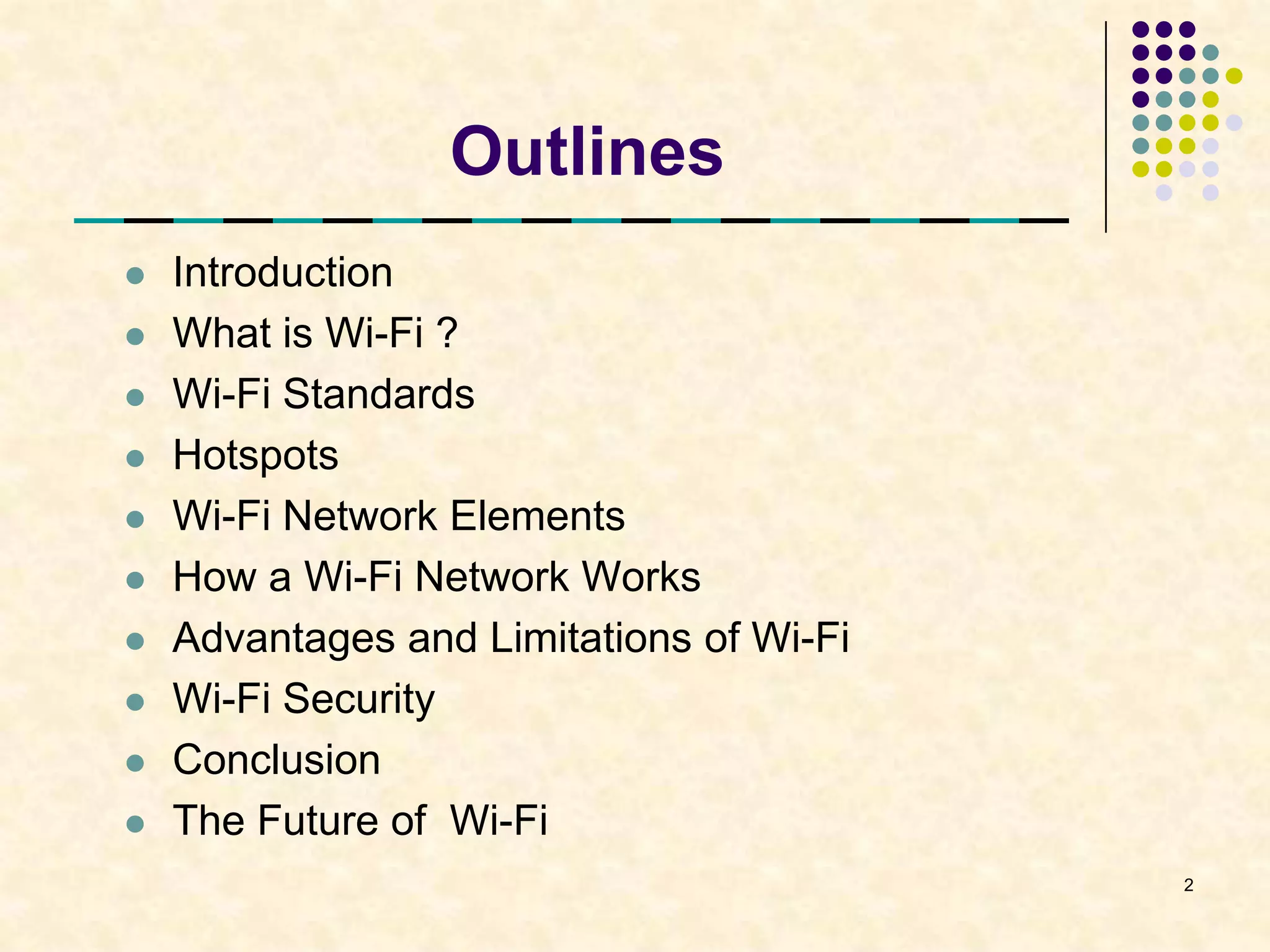 Wi-Fi technology presentation | PPSX
