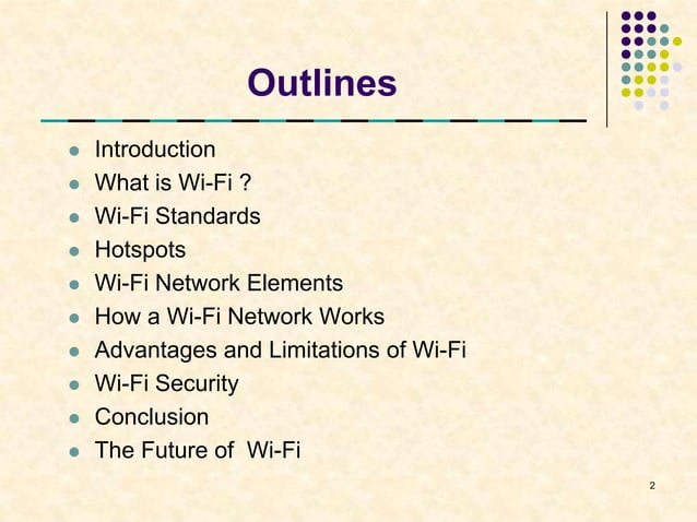 Wi-Fi technology presentation | PPSX | Internet | Computing
