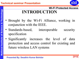 Wi fi protected-access | PPT