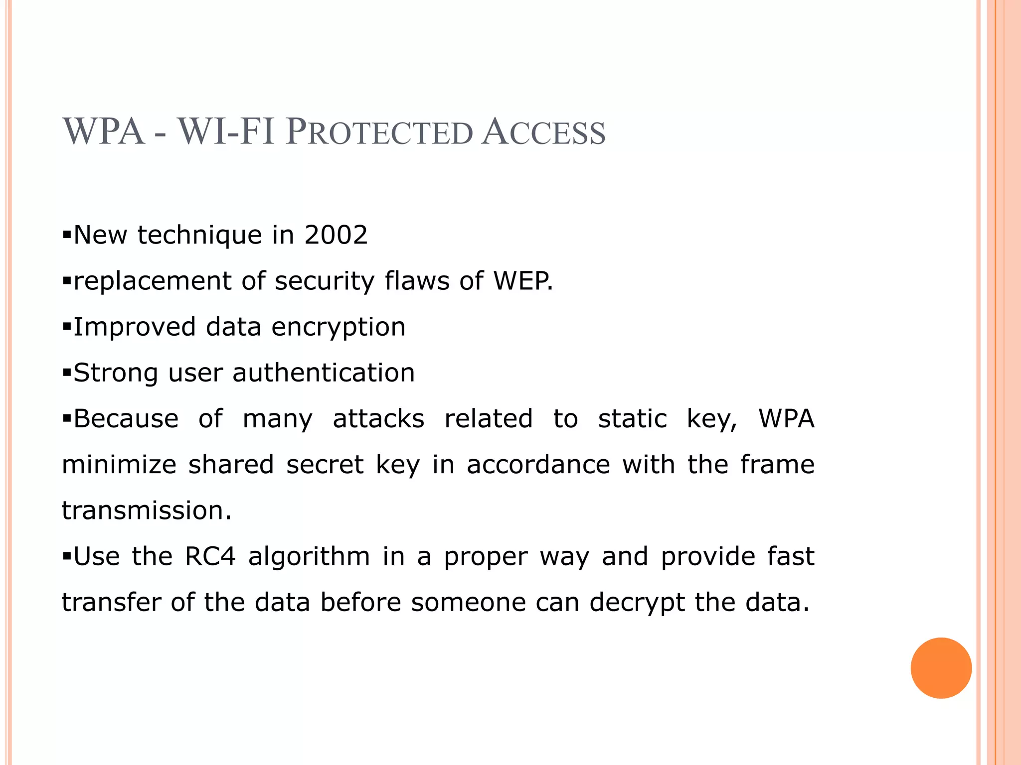 Wi fi security | PPTX
