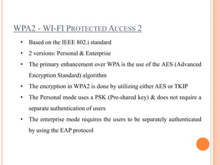 Wi fi security | PPTX | Internet | Computing