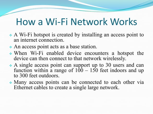 Wi fi technology ppt mine | PPTX | Computer Networking | Computing