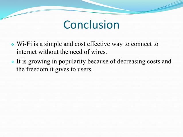 Wi fi technology ppt mine | PPTX | Computer Networking | Computing