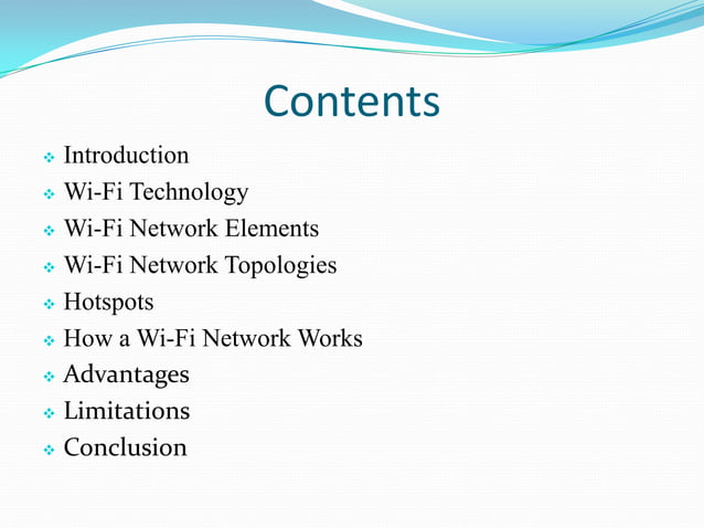 Wi fi technology ppt mine | PPTX | Computer Networking | Computing