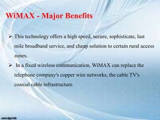 Wimax technology | PPT