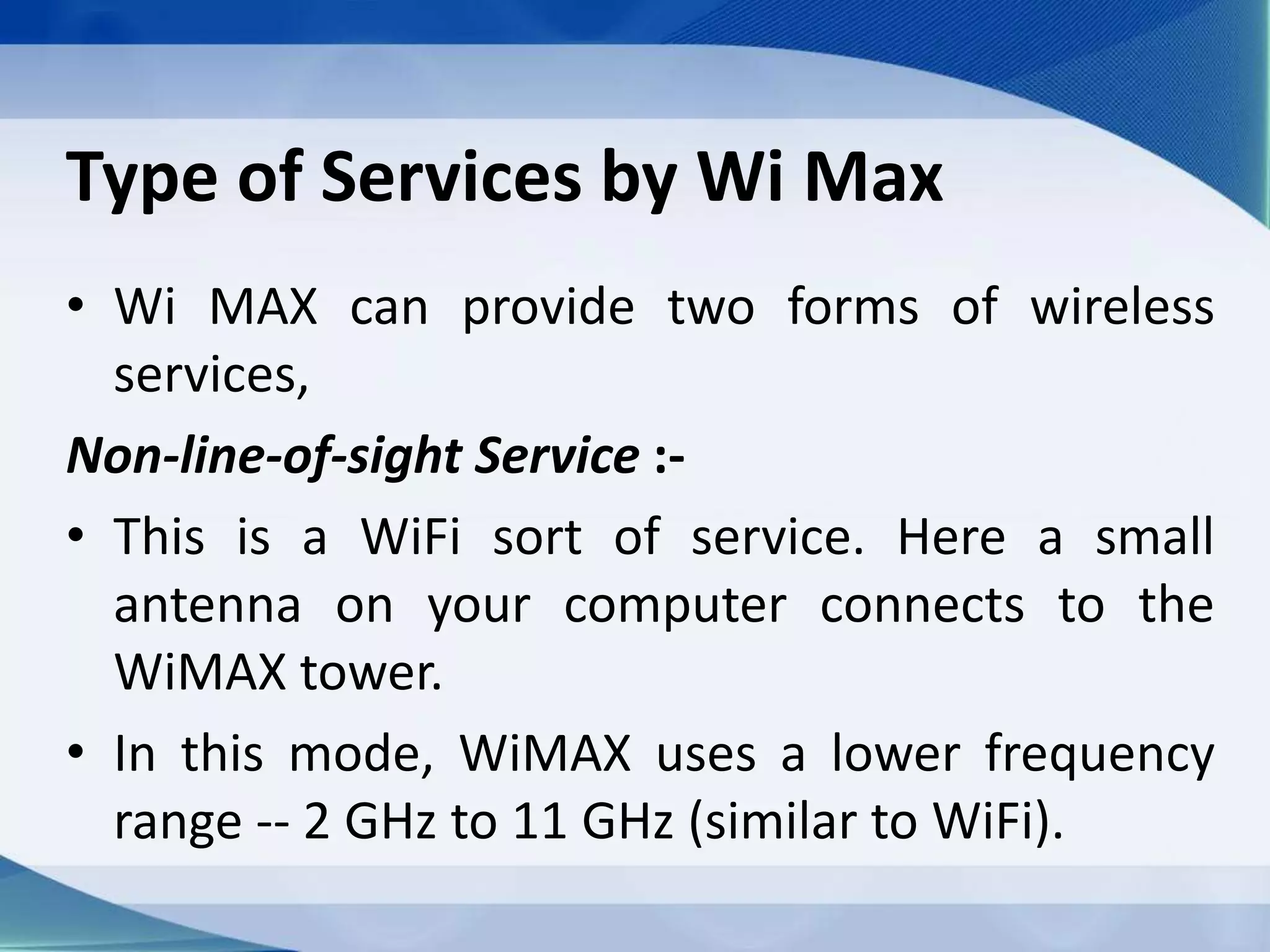 Wi-max Technology PPT | PPTX