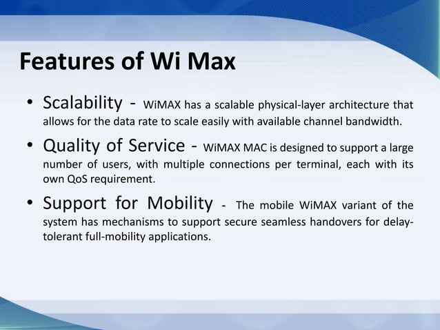 Wi-max Technology PPT | PPTX | Computer Networking | Computing