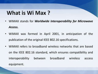 Wi-max Technology PPT | PPTX