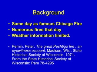 Peshtigo Fire | PPT