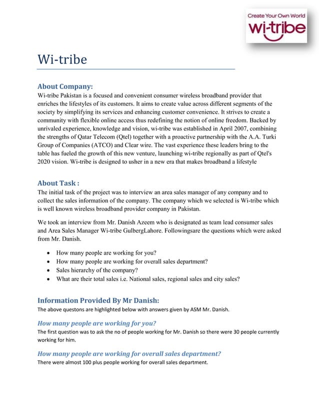 Wi tribe | PDF